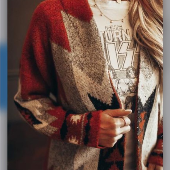Sweaters | Nwt Tribal Southwest Aztec Pocket Cardigan Sweater | Poshmark
